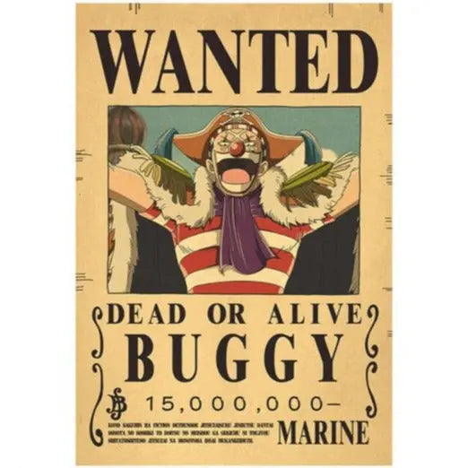 One Piece Buggy Wanted Poster | Mugiwara Shop