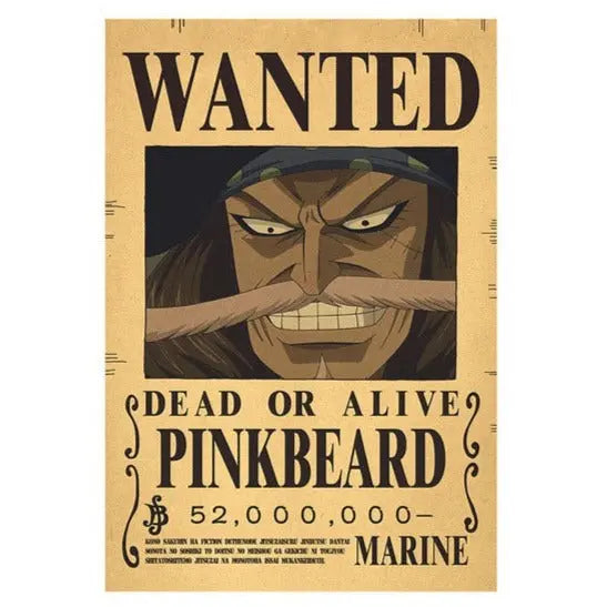 One Piece Pink Beard Wanted Poster | Mugiwara Shop