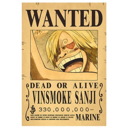 One Piece Sanji Wanted Poster Just Finished Sanji's Wanted
